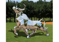 China 180cm Polished Stainless Steel Bull Sculpture for Garden Decoration - Custom Sizes Available for sale