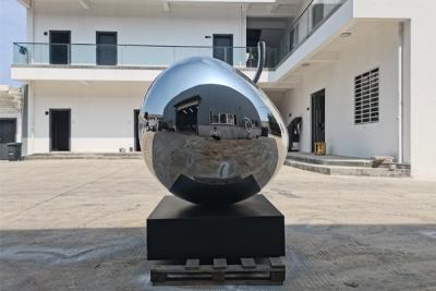 China Stainless Steel Polished Garden Apple Sculpture 145cm Height Customizable for sale