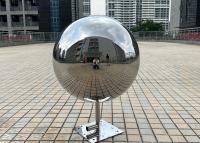 China Mirror Polished Stainless Steel Water Sphere Fountain for Garden Pool Custom Size for sale