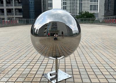 China Mirror Polished Stainless Steel Water Sphere Fountain for Garden Pool Custom Size for sale