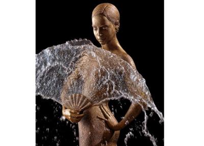 China Bronze Ballerina Water Fountain 180cm Height Outdoor Public Decoration Antique Finish for sale