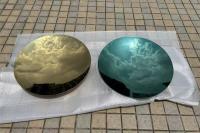 China Modern Wall Art Polished Stainless Steel Mirror Sculpture 60cm Home Decor for sale