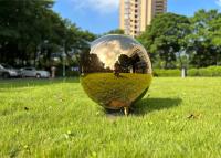 China Gold Mirror Stainless Steel Ball Sculpture 100 cm for Garden Decoration for sale