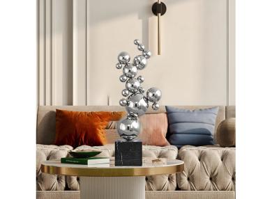 China Polished Stainless Steel Balls Sculpture 150 cm Height for Garden Home Decoration for sale