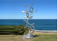 China Contemporary Art Stainless Steel 316 Sculpture 200cm Height Outdoor Decoration Anti Corrosion for sale