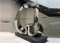 China Modern Abstract Heart-Shaped Outdoor Metal Sculpture 120cm/150cm Stainless Steel 316 Mirror Polish for sale