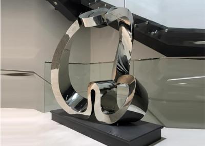 China Modern Abstract Heart-Shaped Outdoor Metal Sculpture 120cm/150cm Stainless Steel 316 Mirror Polish for sale