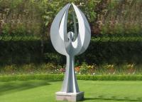 China Large Painted Stainless Steel 316 Angel Metal Garden Sculpture 2.5m for sale