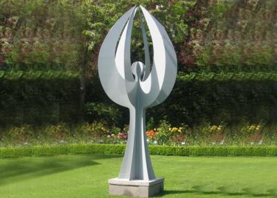 China Large Painted Stainless Steel 316 Angel Metal Garden Sculpture 2.5m for sale