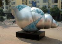 China Stainless Steel Painted Metal Conch Garden Sculpture 150cm Corrosion Resistant Outdoor Art for sale