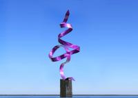 China Anti Corrosion Painted Metal Sculpture Abstract Design 200cm Height Stainless Steel 316L for sale