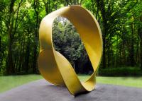 China Painted Stainless Steel 316L Metal Sculpture 150cm 250cm Outdoor Garden Decoration for sale