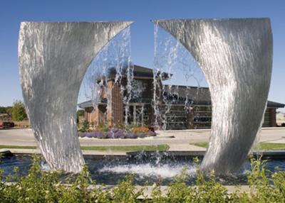 China Weather Resistant Stainless Steel Water Feature Customized Size Acceptable for sale