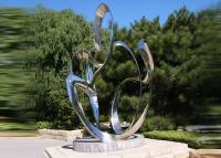 China Custom Size Stainless Steel Garden Sculpture 150cm Height Polished Finish OEM ODM for sale