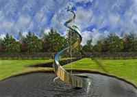 China Stainless Steel 316L Outdoor Water Fountain - 200cm Serpent Design with 10m Cable for Garden Decoration for sale