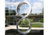 China Number Eight Stainless Steel Garden Sculpture 350 cm Outdoor Decoration for sale