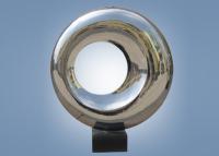 China Mirror Polished Stainless Steel Doughnut Sculpture 100x75x30cm Outdoor Indoor Art for sale