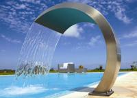China Stainless Steel 316L Water Fountain for Swimming Pool - 200cm Height with Custom Sizes and Brushed/Polished Finishes for sale