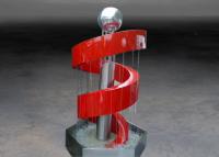 China Stainless Steel Rain Curtain Water Feature with 3mm Thickness and 10m Cable - Red Color Custom Fountain Sculpture for sale