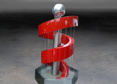 China Stainless Steel Rain Curtain Water Feature with 3mm Thickness and 10m Cable - Red Color Custom Fountain Sculpture for sale