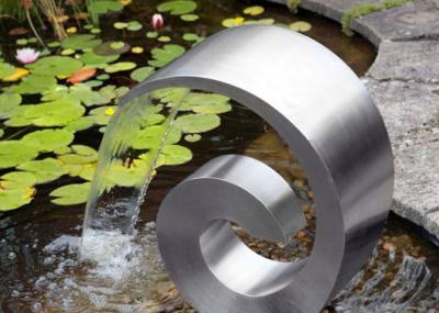 China 65cm Stainless Steel Cascade Water Feature with 4000 L/H Pump and LED Lighting for Garden Decor for sale