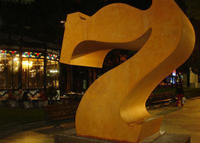 China Professional Number 7 Corten Steel Sculpture Without Base 180cm Height for sale