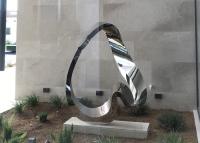 China Custom Stainless Steel Abstract Garden Sculpture Polished Finish 1 Piece for sale