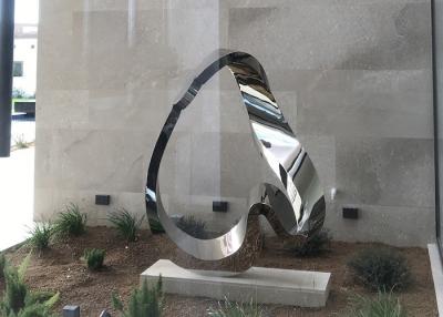 China Custom Stainless Steel Abstract Garden Sculpture Polished Finish 1 Piece for sale
