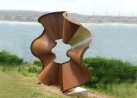 China Corten Steel Flower Sculpture 2m Modern Outdoor Garden Art Decoration for sale