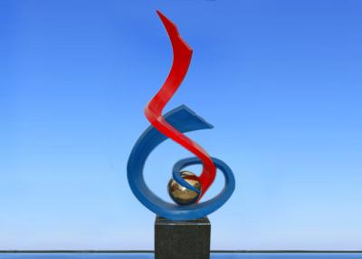 China 2.4m Painted Stainless Steel Torch Sculpture for Plaza Decoration for sale