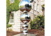 China Custom Mirror Polished Stainless Steel Sphere Ball Sculpture 1pc Outdoor Art for sale