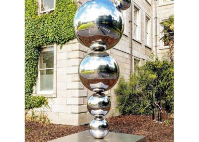 China Custom Mirror Polished Stainless Steel Sphere Ball Sculpture 1pc Outdoor Art for sale