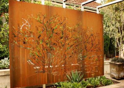 China Custom Corten Steel Tree Wall Art Sculpture 2m Height for Garden and Outdoor Decoration for sale