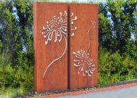 China Corten Steel Metal Wall Sculpture 120cm Height with Rusty Finish for Indoor Outdoor Decoration for sale
