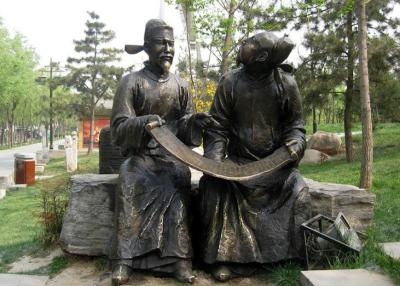 China Chinese Life Size Ancient Poet Bronze Garden Sculpture 150cm OEM ODM for sale