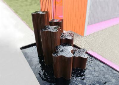 China Corten Steel Water Feature 145 cm Tall Weather Resistant Garden Decoration for sale