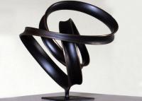 China Indoor Ribbon Bronze Lawn Statue Abstract Bronze Sculpture 80 cm Thermal Coating for sale