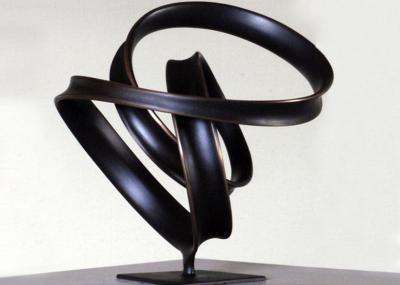 China Indoor Ribbon Bronze Lawn Statue Abstract Bronze Sculpture 80 cm Thermal Coating for sale