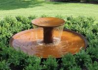 China Corten Steel Water Bowl Feature 150cm Outdoor Garden Fountain with 60cm Upper Bowl for Interior Decoration for sale