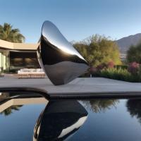 China Stainless Steel Mirror Finish Sculpture 300cm for Yard Park Decoration for sale