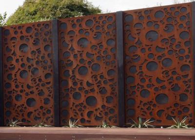 China Custom Size Corten Steel Rusty Finish Metal Wall Sculpture - 25 Day Delivery Laser Cut Garden Screen for Outdoor Decoration for sale