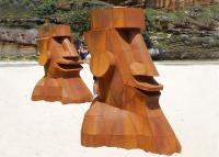 China Corten Steel Garden Figure Sculpture 150cm Height Rusty Finish for sale