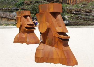 China Corten Steel Garden Figure Sculpture 150cm Height Rusty Finish for sale