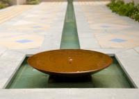 China Corten Steel Water Bowl Garden Feature - 3mm Thick Custom Size Outdoor Decoration Water Sculpture for sale