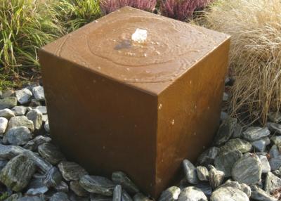 China Corten Steel Water Table Square 3mm Thick Custom Size Outdoor Garden Fountain Rust Finish Metal Yard Art for sale