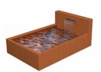 China Modern Corten Steel Waterfall 200cm Garden Pond Feature Corrosion Resistant for sale