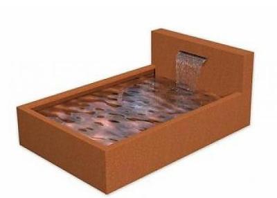 China Modern Corten Steel Waterfall 200cm Garden Pond Feature Corrosion Resistant for sale