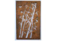 China Corten Steel Bamboo Pattern Wall Sculpture - Custom Sizes Available with 35-Day Delivery for Outdoor & Indoor Use for sale