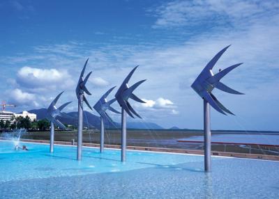 China Custom Size Stainless Steel Sea Fish Water Feature Sculpture for Commercial Pools & Landscapes - 35 Day Delivery for sale