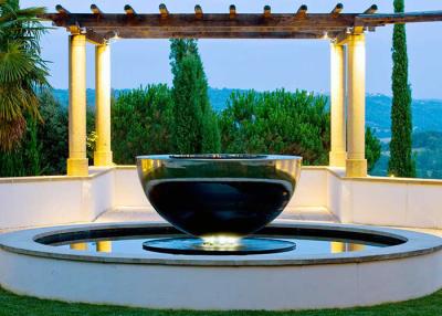 China Mirror Polished Stainless Steel Hemisphere Water Feature - Custom Size Outdoor & Indoor Fountain with 35 Day Delivery for sale